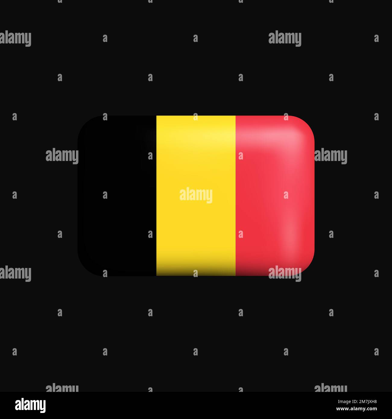 Belgium flag 3D Icon. National Flag of Belgium. Vector illustration ...