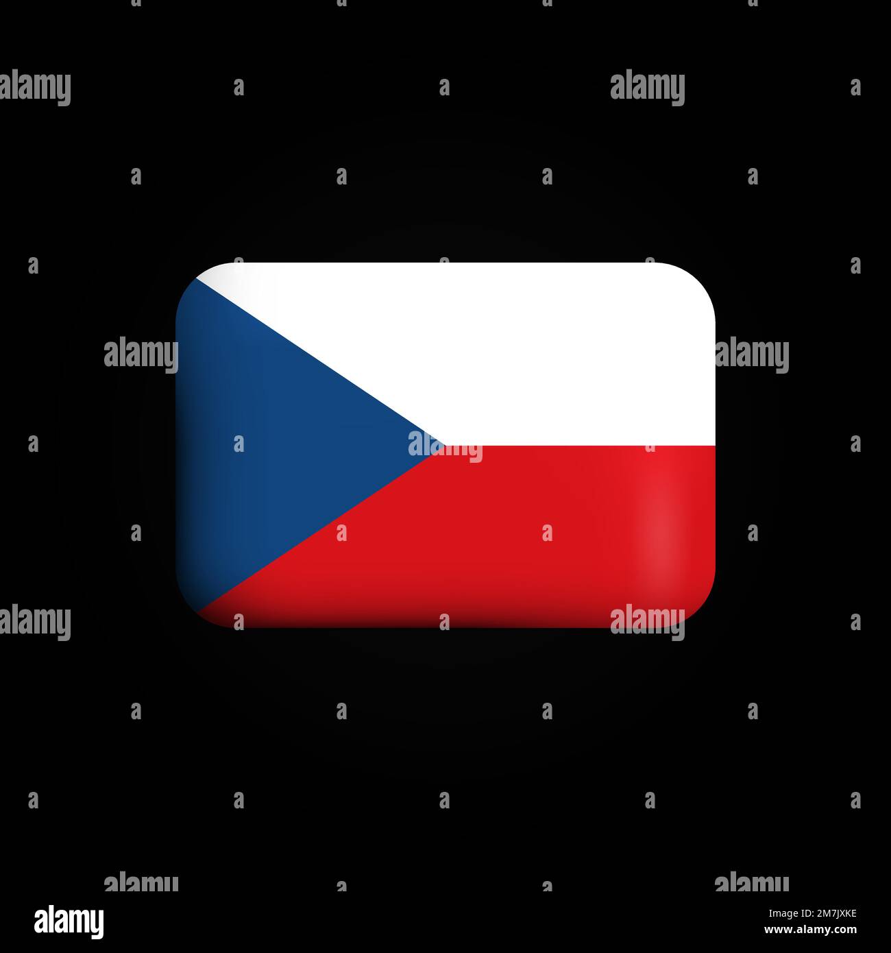 Czech Republic Flag 3D Icon. National Flag of Czech Republic. Vector ...