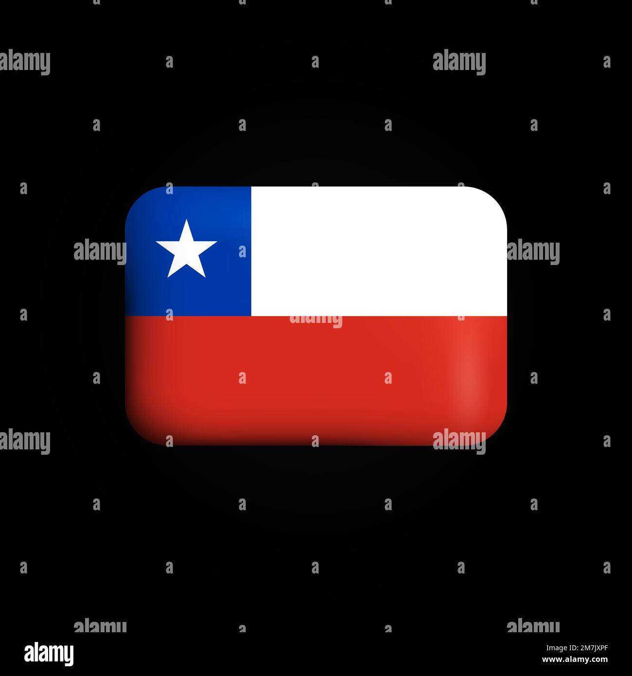Chile Flag 3D Icon. National Flag of Chile. Vector illustration Stock ...