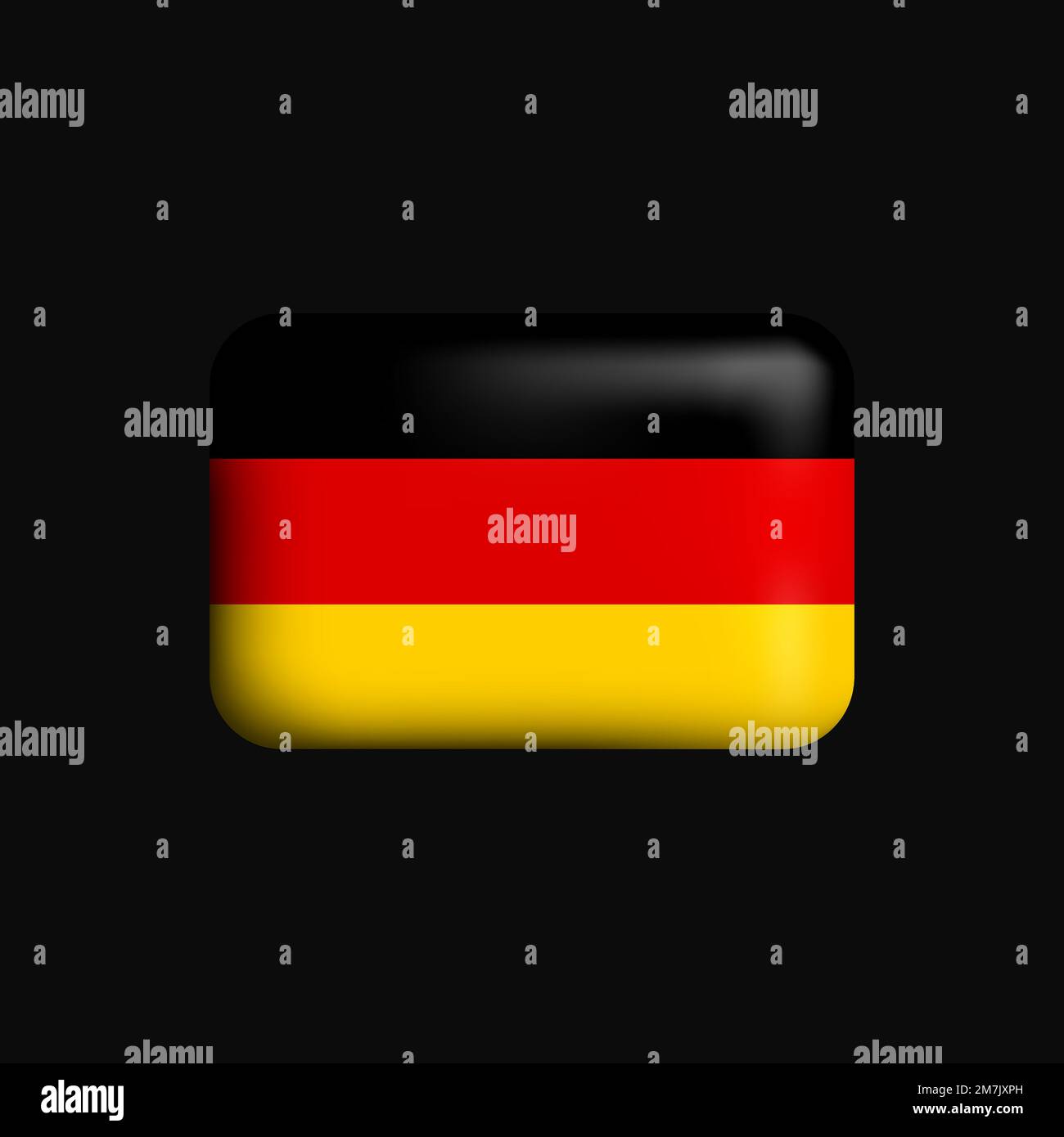 Germany Flag 3D Icon. National Flag of Germany. Vector illustration ...
