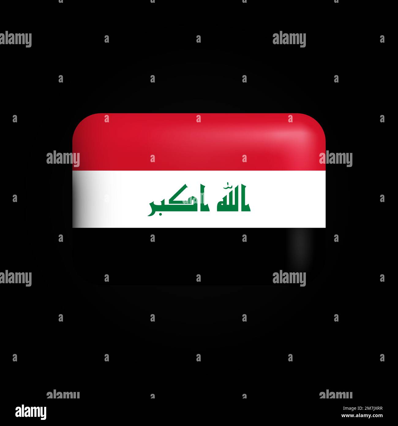 Iraq Flag 3D Icon. National Flag of Iraq. Vector illustration Stock ...