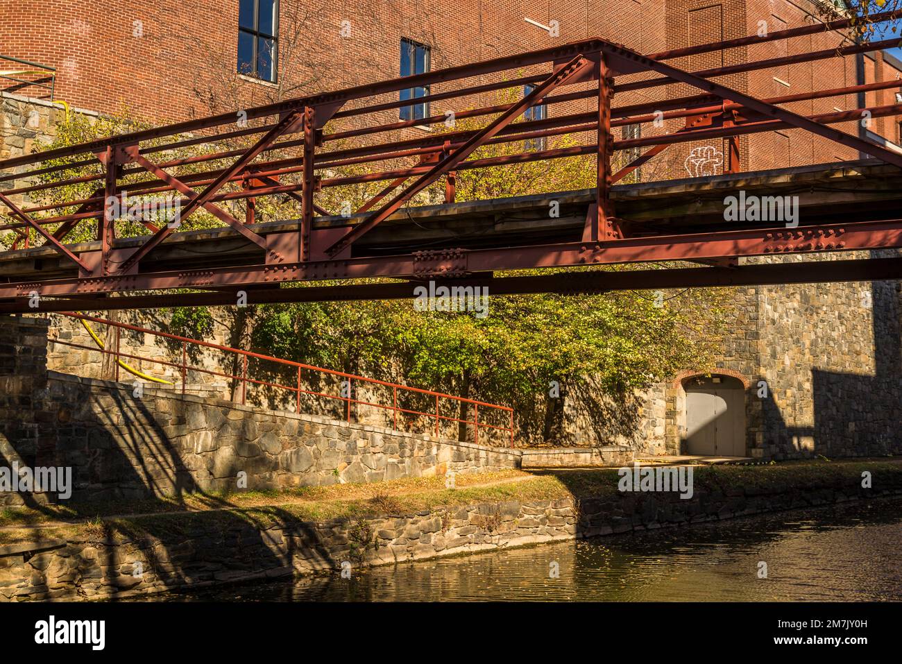 Bridge over Chesapeake and Ohio Canal, Georgetown, a historic ...