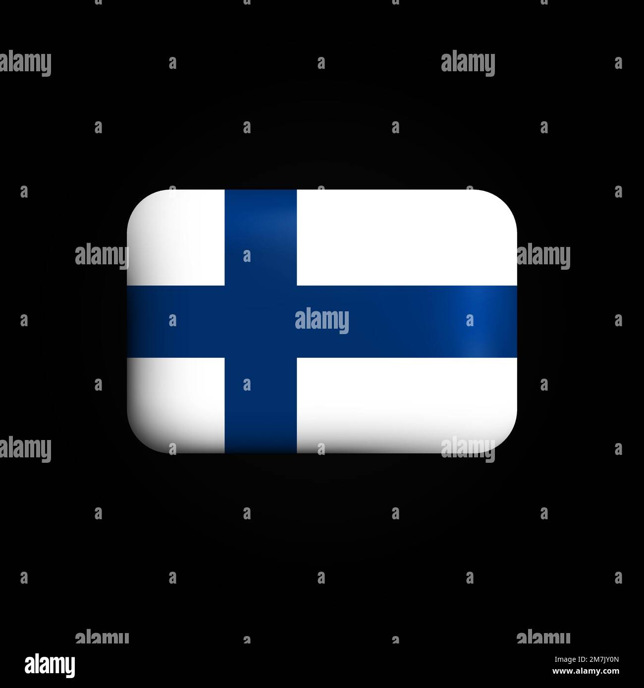 Finland Flag 3D Icon. National Flag of Finland. Vector illustration ...