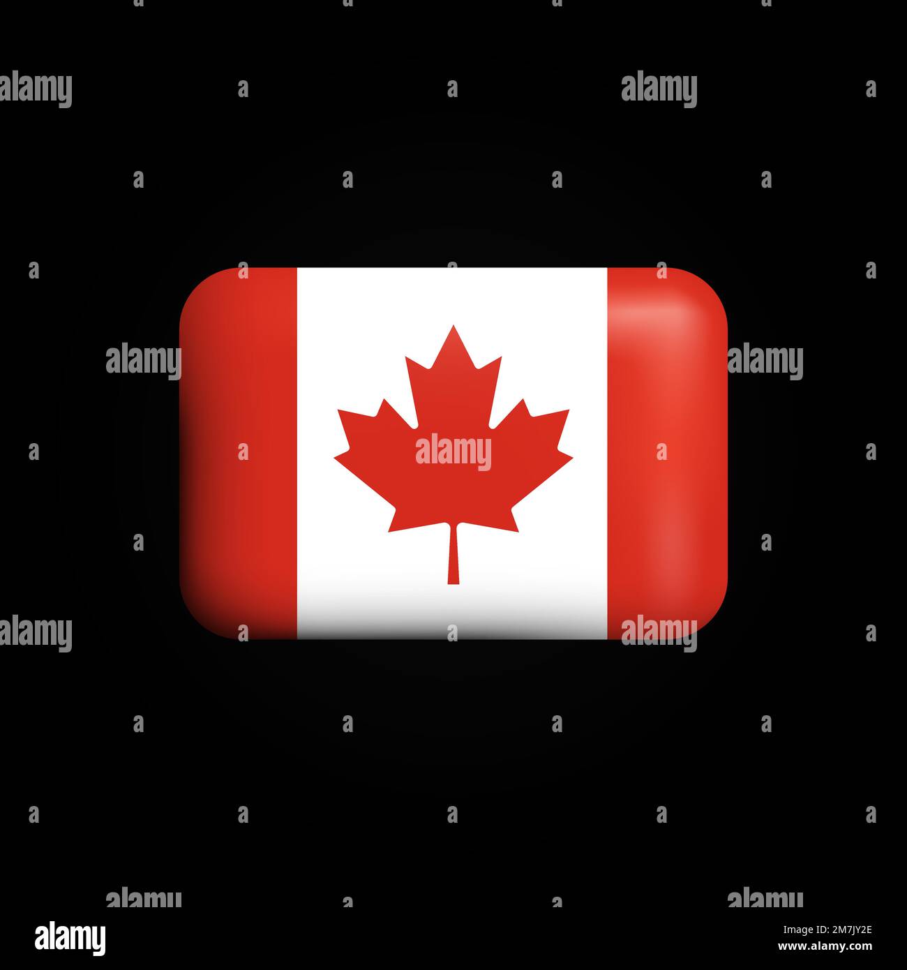 Canada Flag 3D Icon. National Flag of Canada. Vector illustration Stock ...