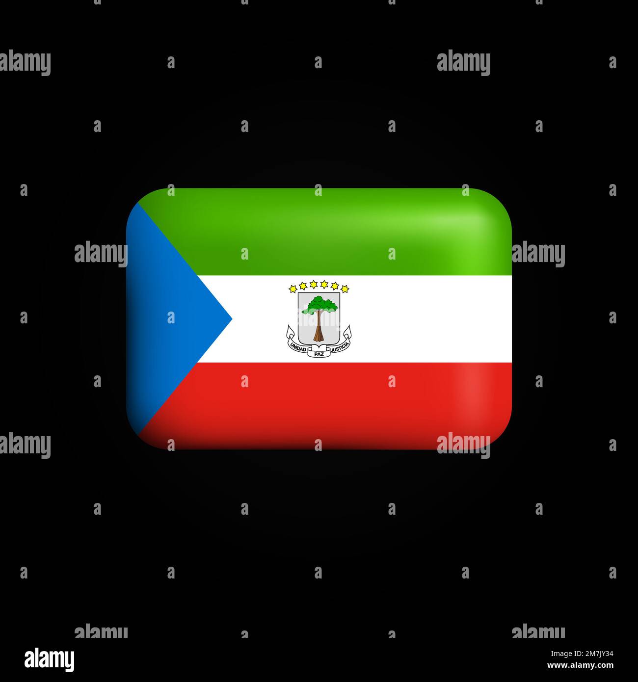 Equatorial Guinea Flag 3D Icon. National Flag of Equatorial Guinea. Vector illustration Stock ...