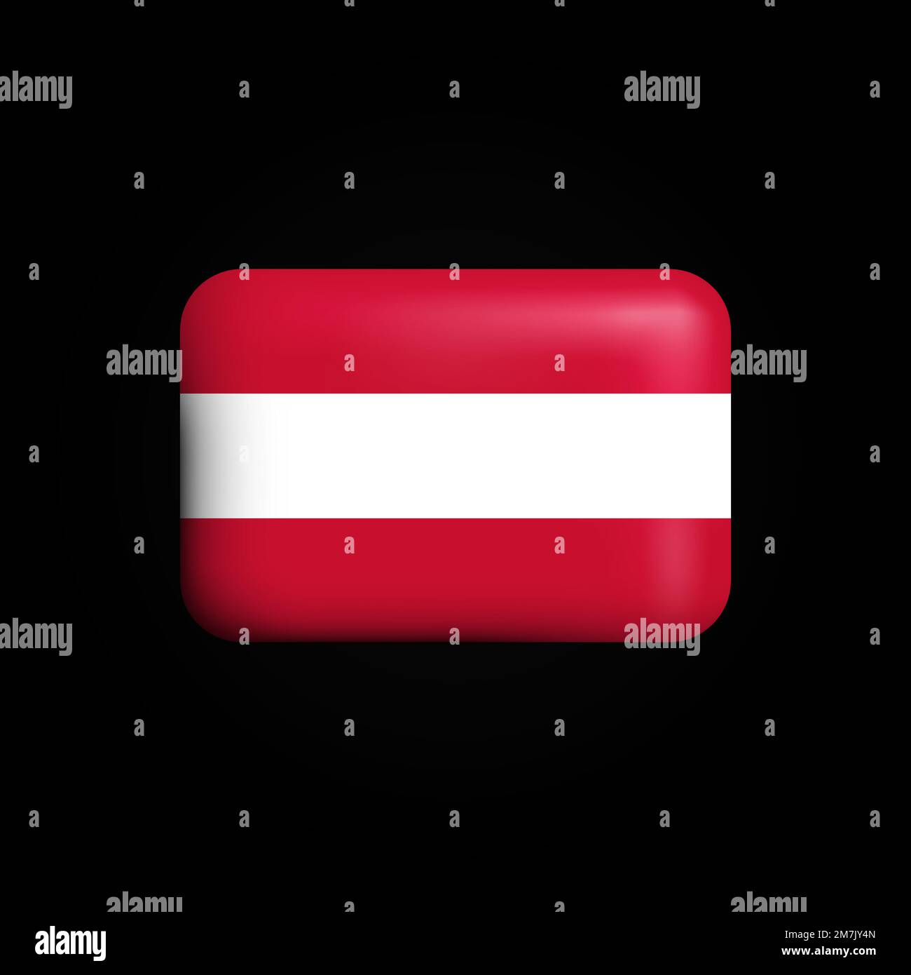 Austria Flag 3D Icon. National Flag of Austria. Vector illustration ...
