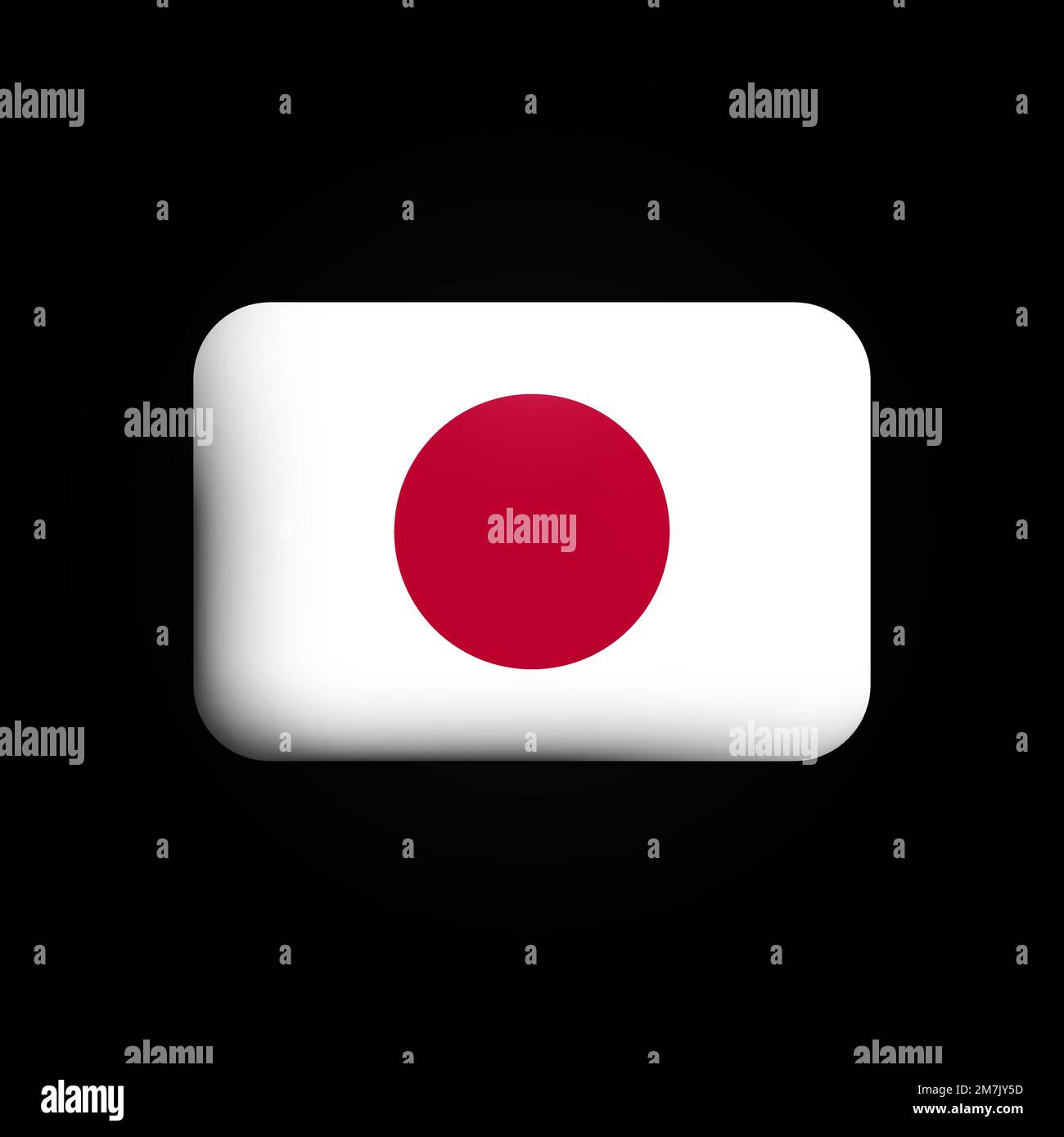 Japan Flag 3D Icon. National Flag of Japan. Vector illustration Stock ...