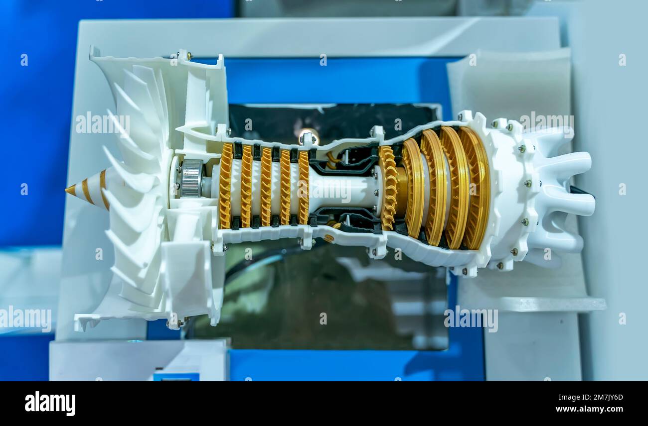 3D printer jet engine printed model plastic Stock Photo - Alamy