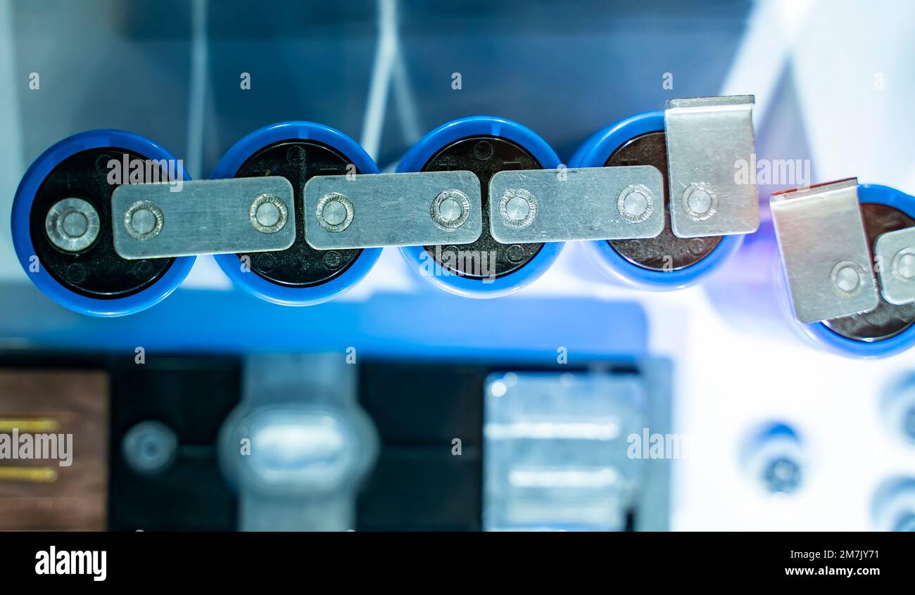 Lithium ion industrial high current batteries Stock Photo - Alamy