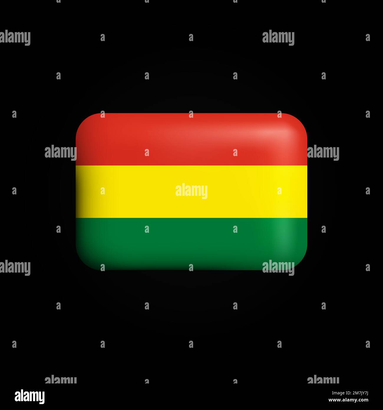 Bolivia Flag 3D Icon. National Flag of Bolivia. Vector illustration ...