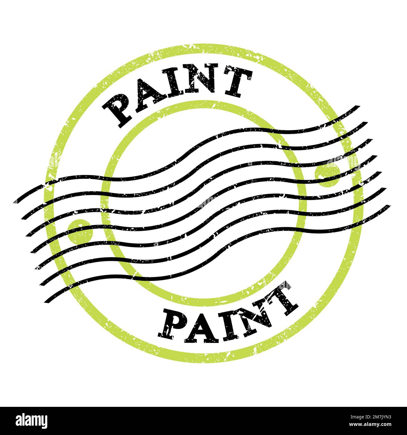 PAINT, text written on green-black grungy postal stamp Stock Photo - Alamy