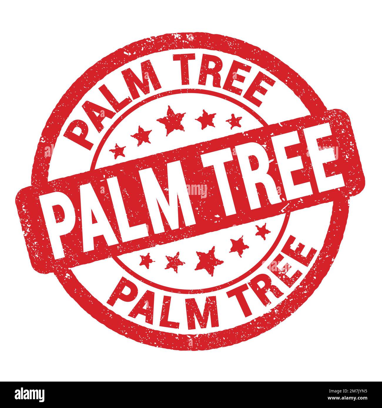 PALM TREE text written on red grungy stamp sign Stock Photo - Alamy