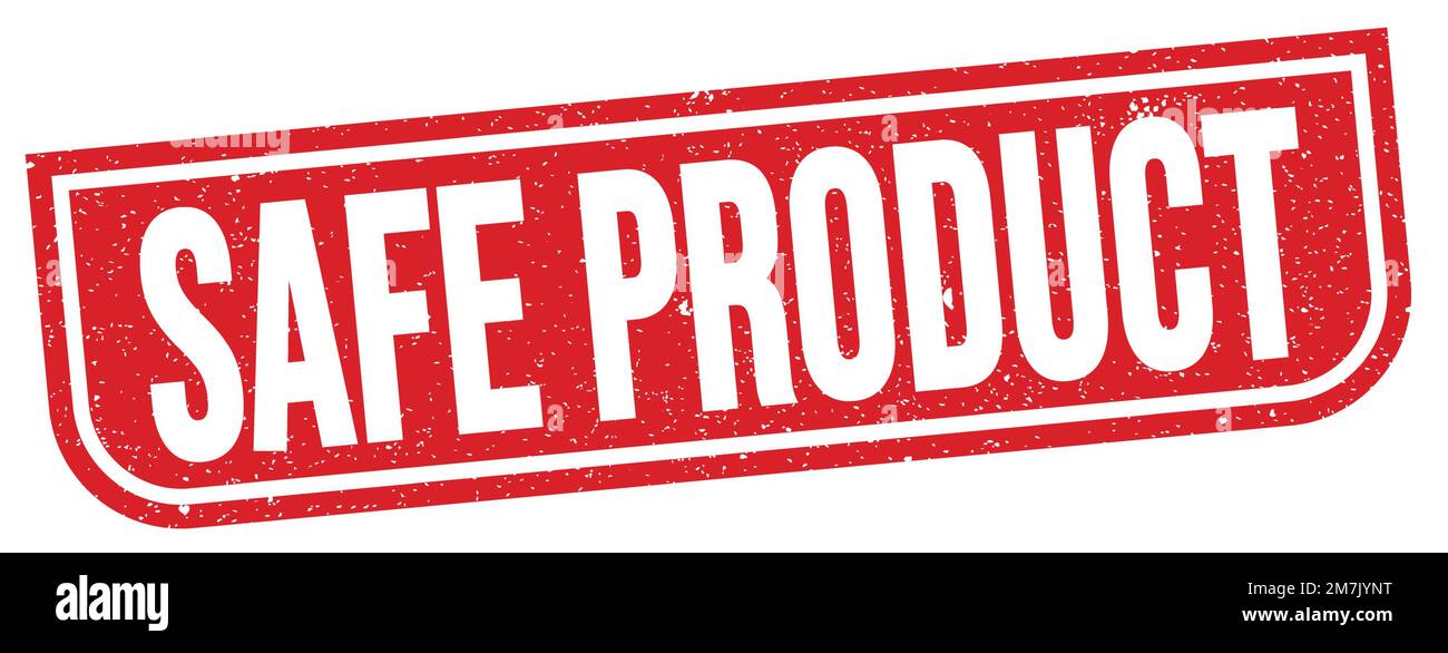 SAFE PRODUCT text written on red grungy stamp sign Stock Photo - Alamy