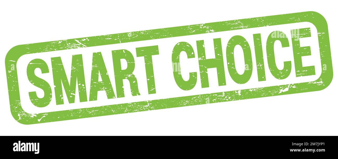 SMART CHOICE text written on green rectangle stamp sign Stock Photo - Alamy