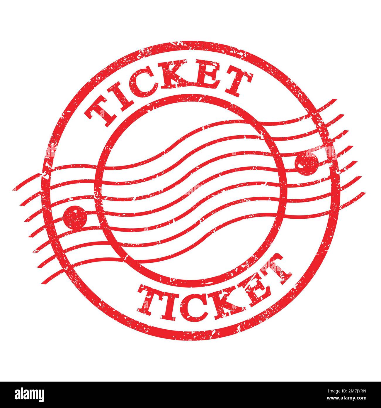TICKET, text written on red grungy postal stamp Stock Photo - Alamy
