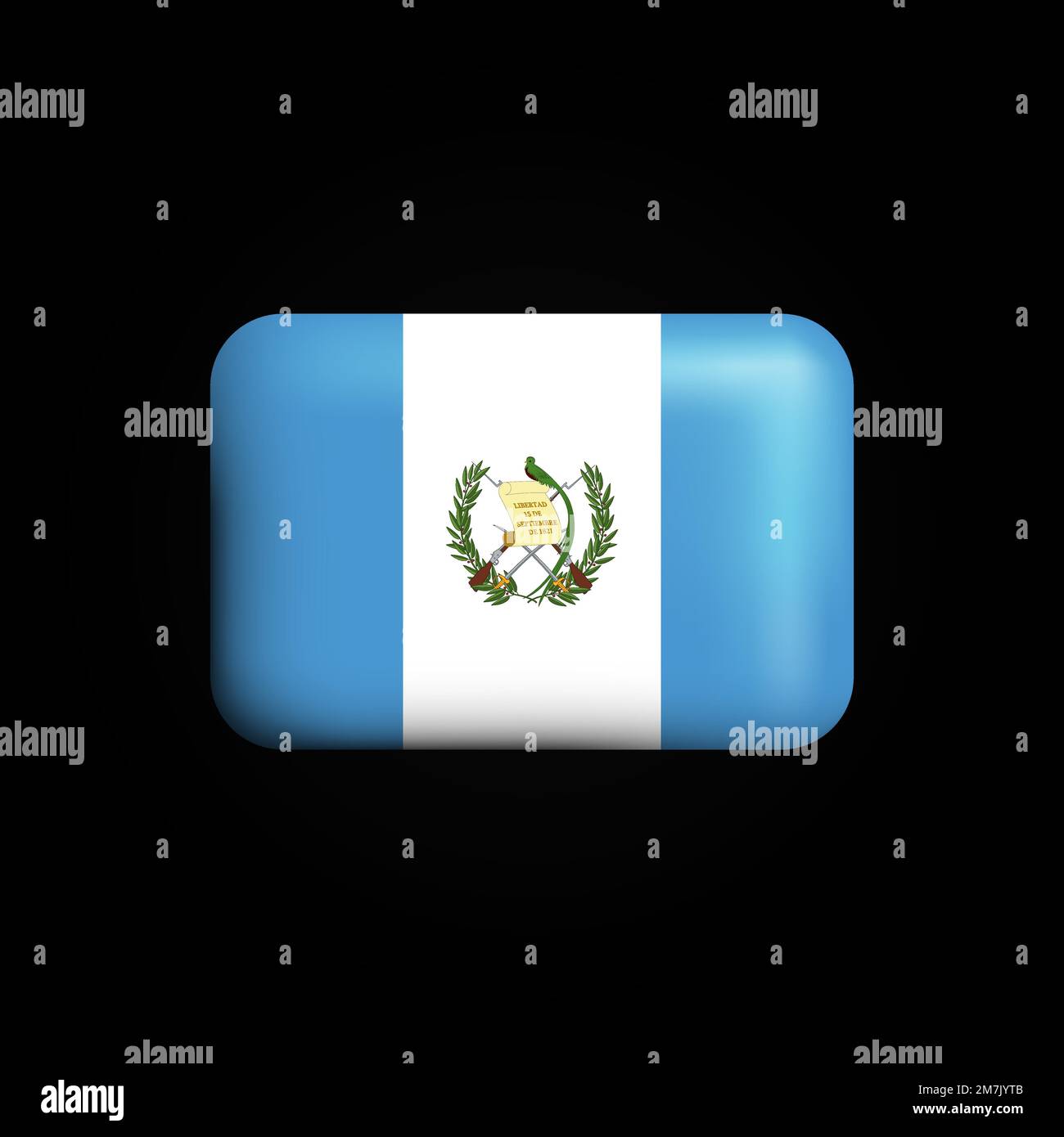 Guatemala Flag 3D Icon. National Flag of Guatemala. Vector illustration ...