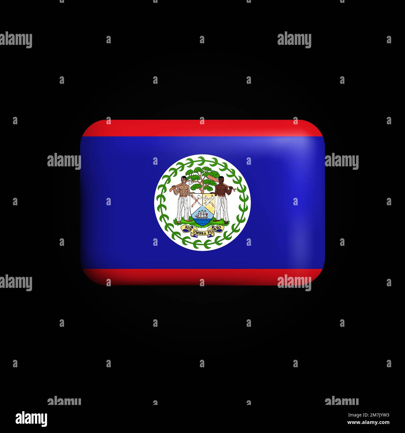 Belize Flag 3D Icon. National Flag of Belize. Vector illustration Stock ...