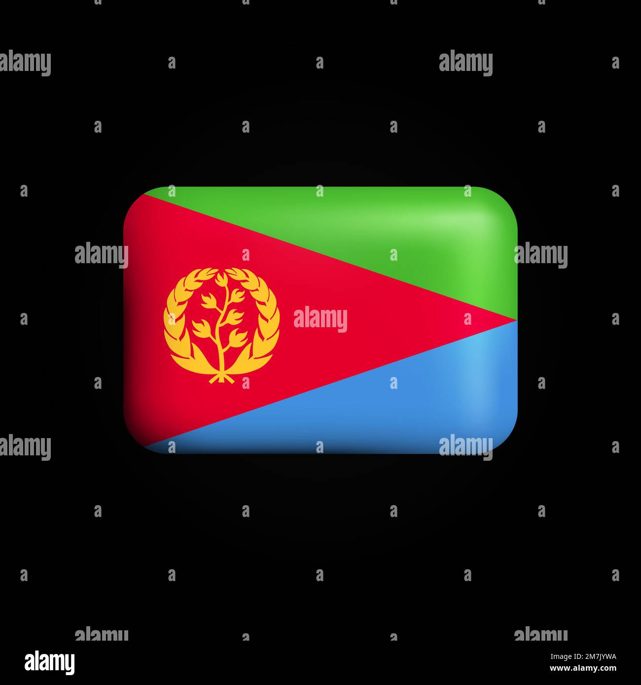 Eritrea Flag 3D Icon. National Flag of Eritrea. Vector illustration Stock Vector Image & Art - Alamy