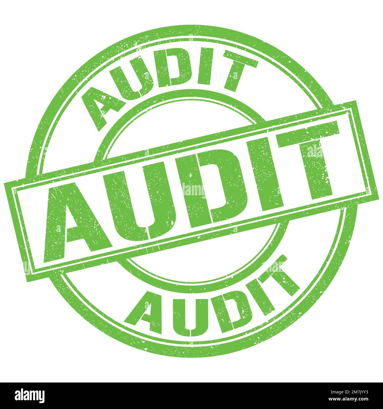 AUDIT text written on green round stamp sign Stock Photo - Alamy