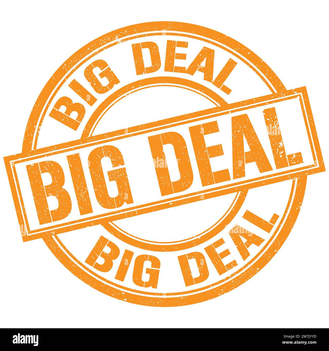 BIG DEAL text written word on orange round stamp sign Stock Photo - Alamy