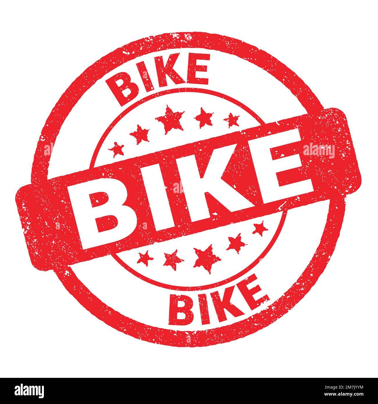 BIKE text written on red grungy stamp sign Stock Photo - Alamy