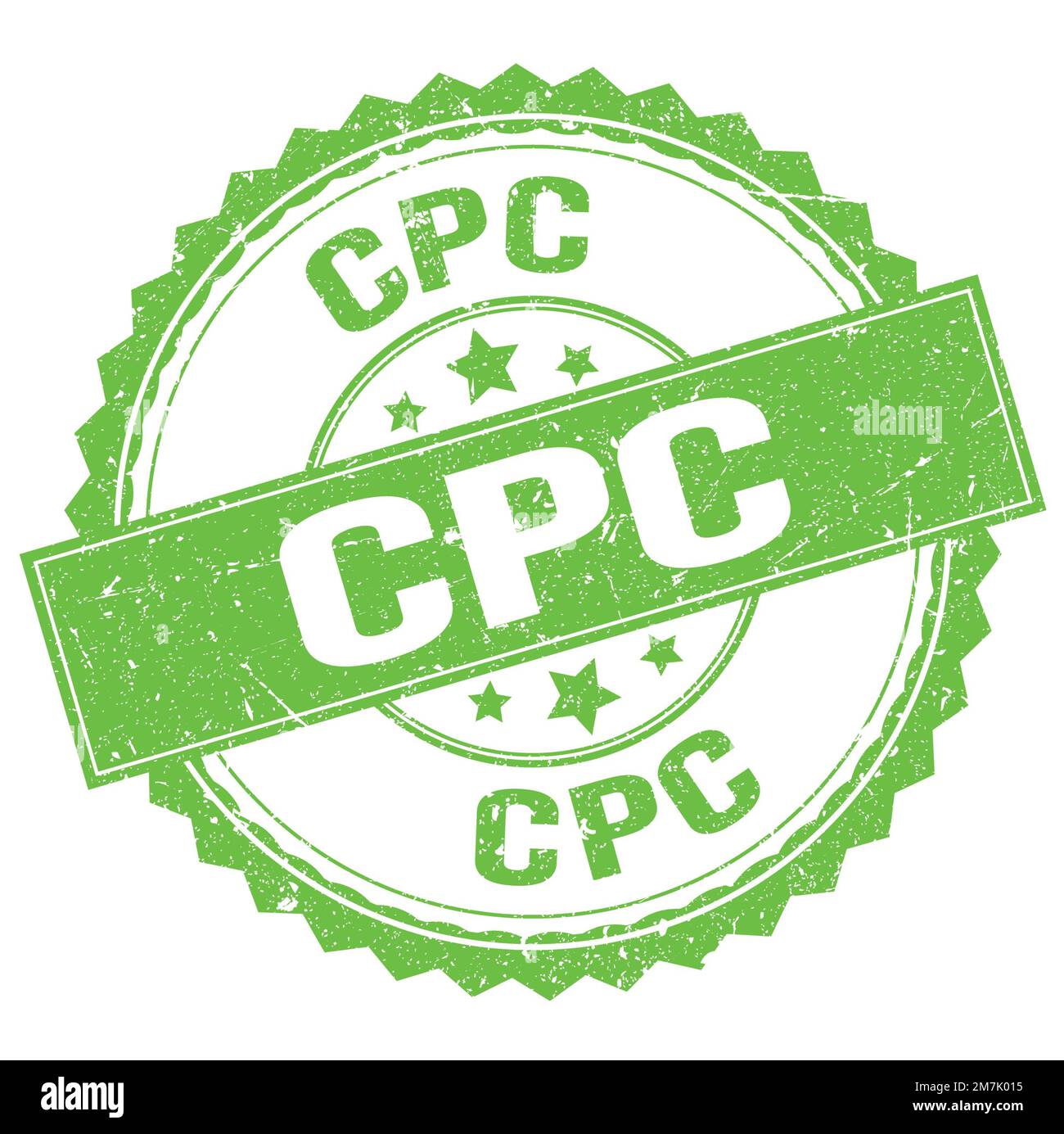 CPC text written on green round stamp sign Stock Photo - Alamy