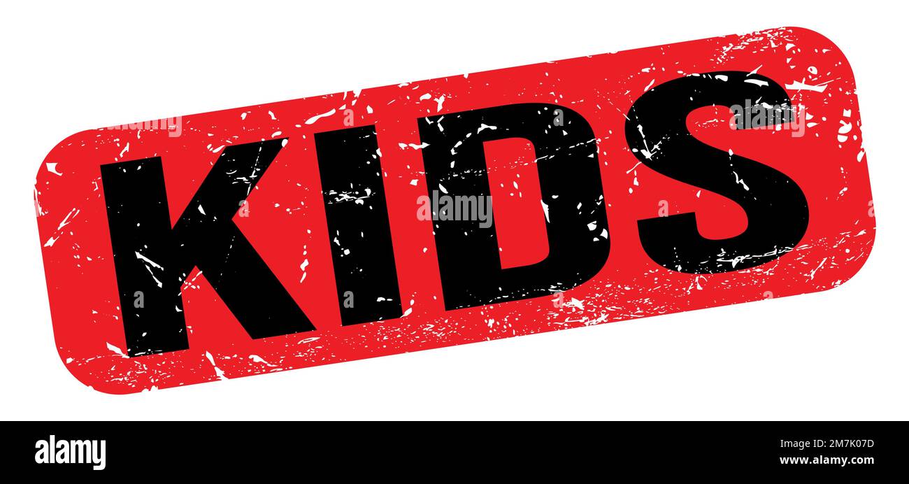 KIDS text written on red-black grungy stamp sign Stock Photo - Alamy
