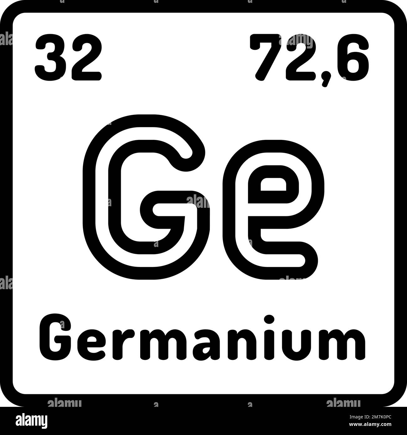 germanium chemical element line icon vector illustration Stock Vector ...