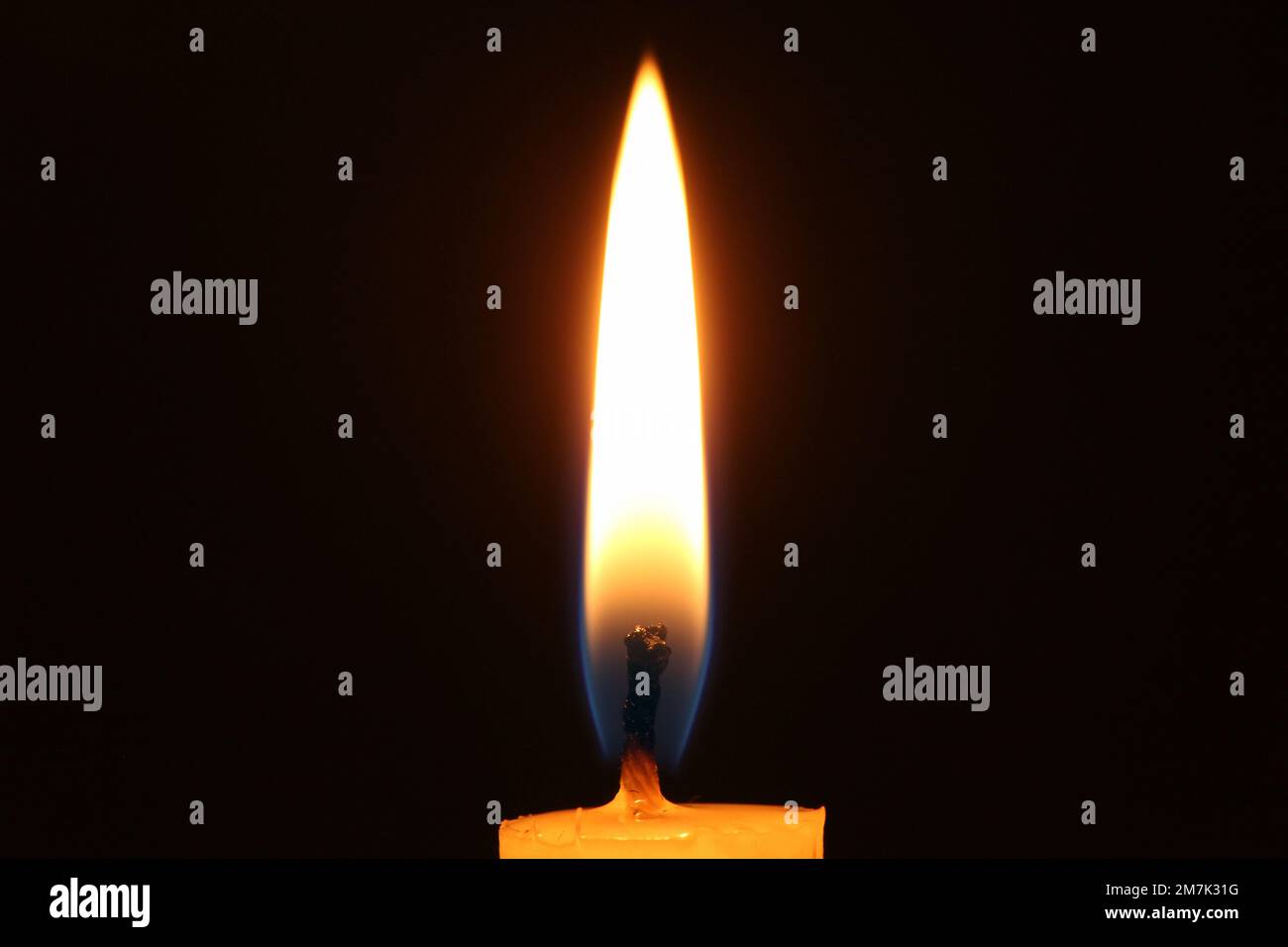 candle flame, wick, black background Stock Photo - Alamy