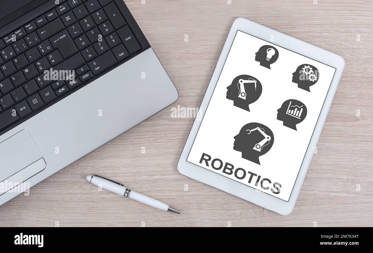 Robotics concept shown on a digital tablet Stock Photo - Alamy