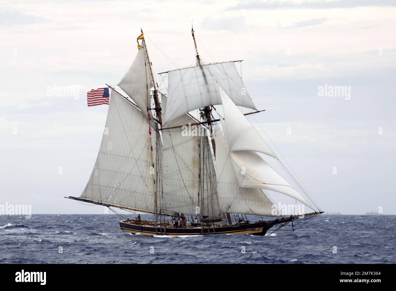 American topsail schooner Pride of Baltimore, Bermuda race start, 2009 ...