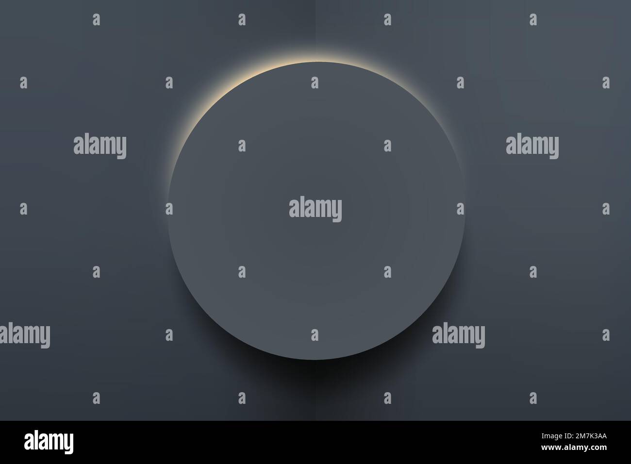 Blue round paper cut with drop shadow vector Stock Vector Image & Art ...