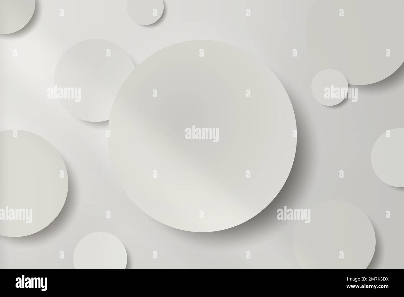 White round paper cut with drop shadow pattern background vector Stock ...
