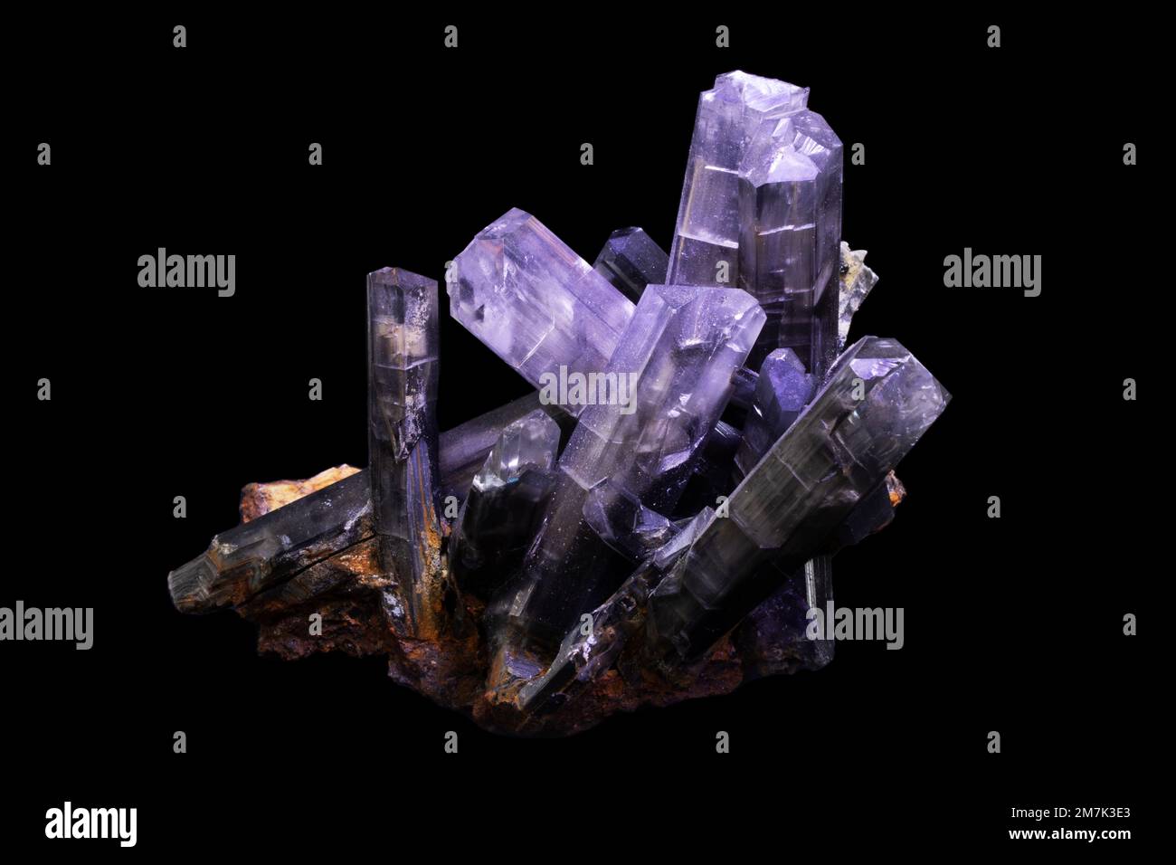 Rocks and Minerals, Gypsum crystal, laboratory sample Stock Photo - Alamy