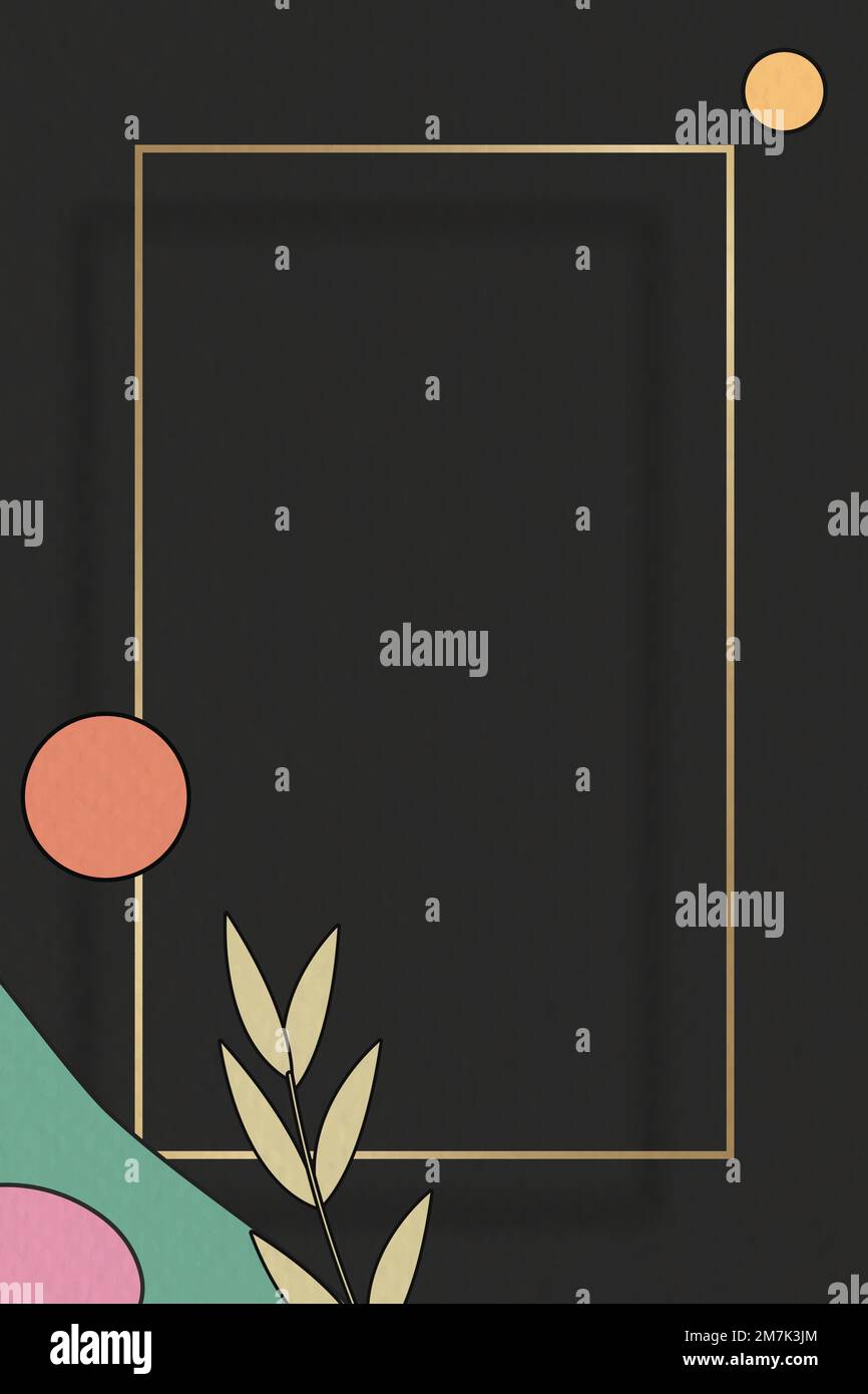 Abstract botanical frame template vector Stock Vector Image & Art - Alamy