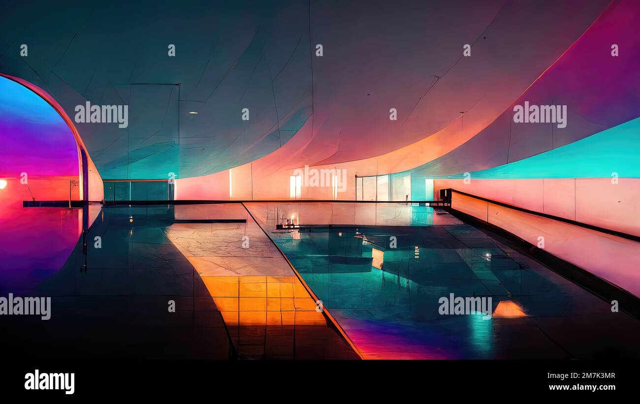 Clubhouse-like lighting perspective, beautiful reflections and ...