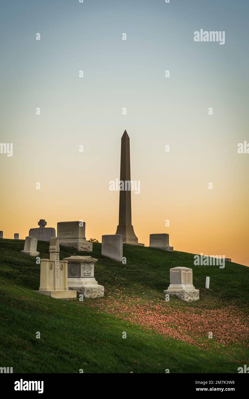 Obelisk at Arlington National Cemetery, United States Army cemetery ...