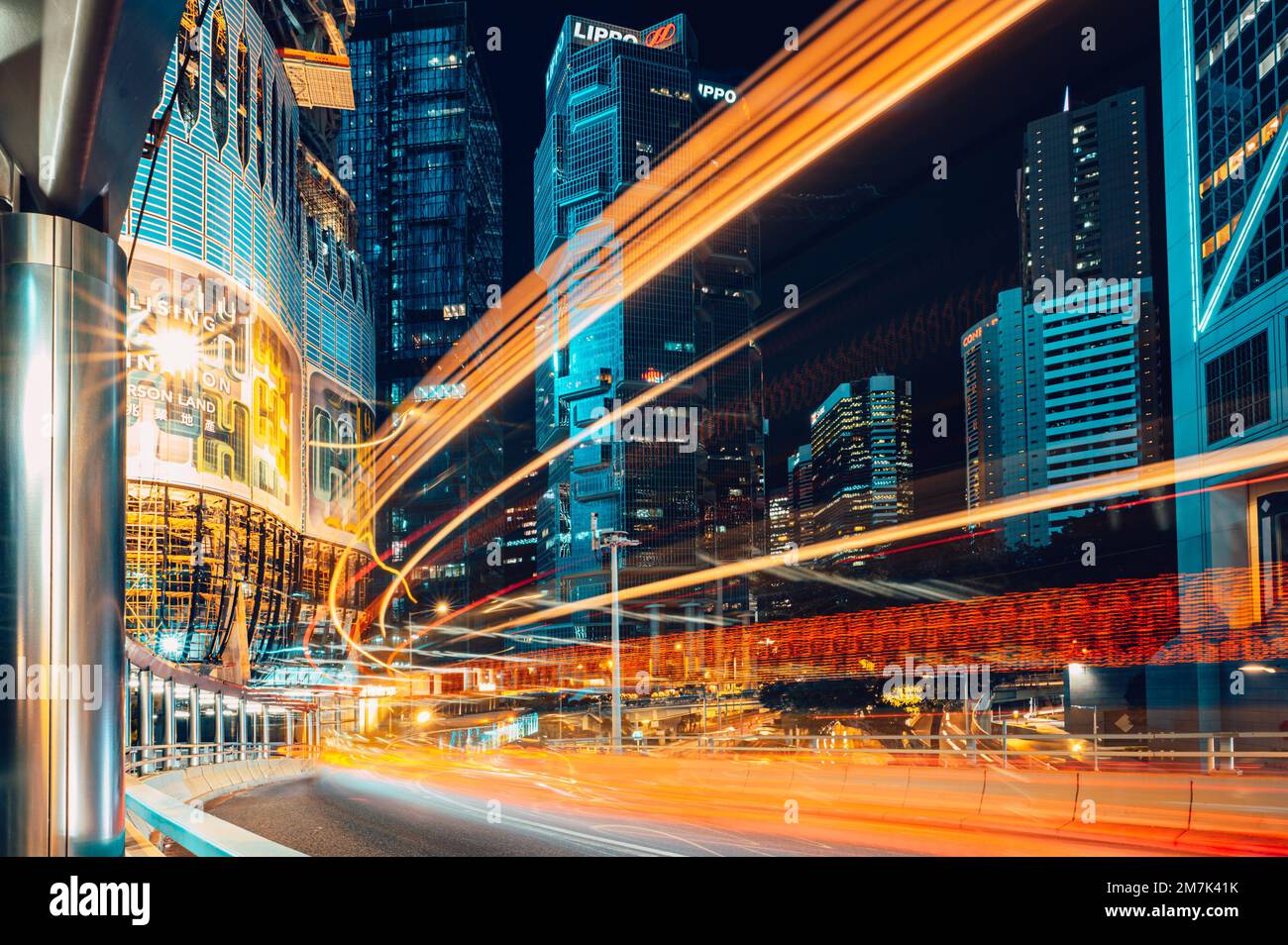 Hong Kong night city Stock Photo - Alamy