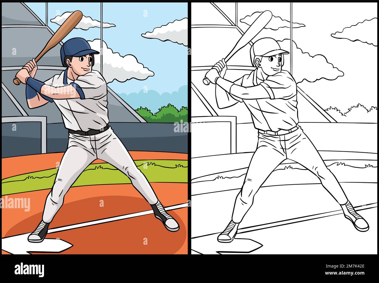 Softball Bat Clip Art Color