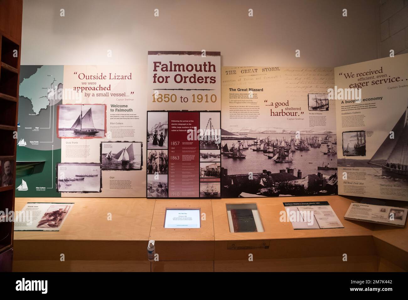 Historic display at the National Maritime Museum, Cornwall, in Falmouth Stock Photo - Alamy