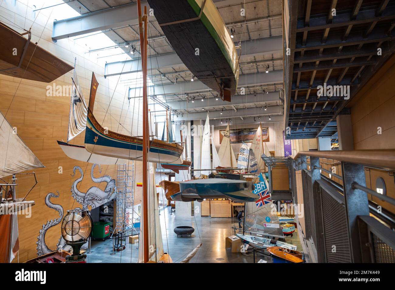 Hanging wooden boats hi-res stock photography and images - Alamy