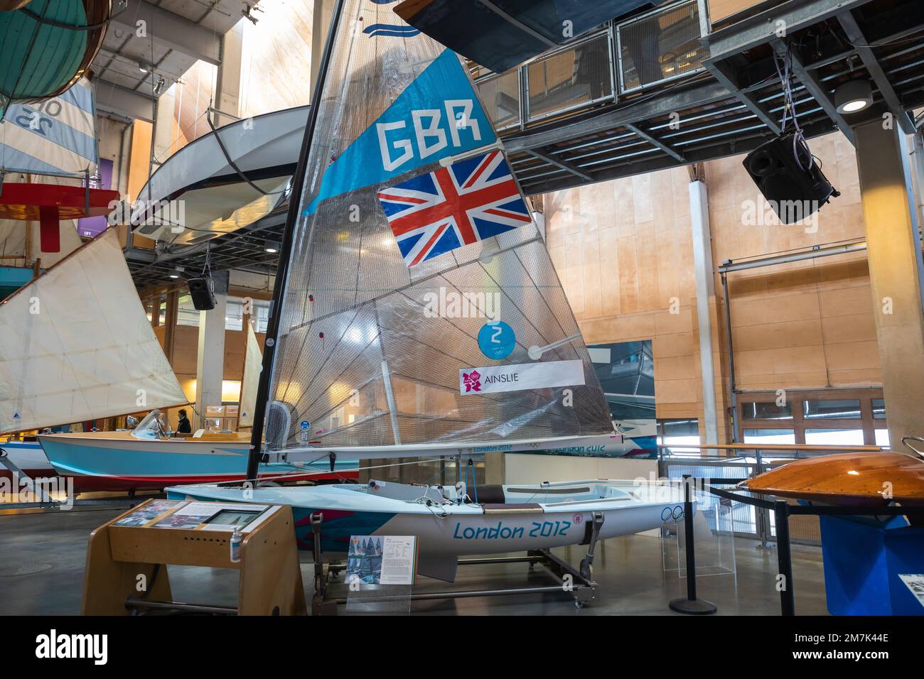 British Olympic winning sailing yacht on display at the National ...