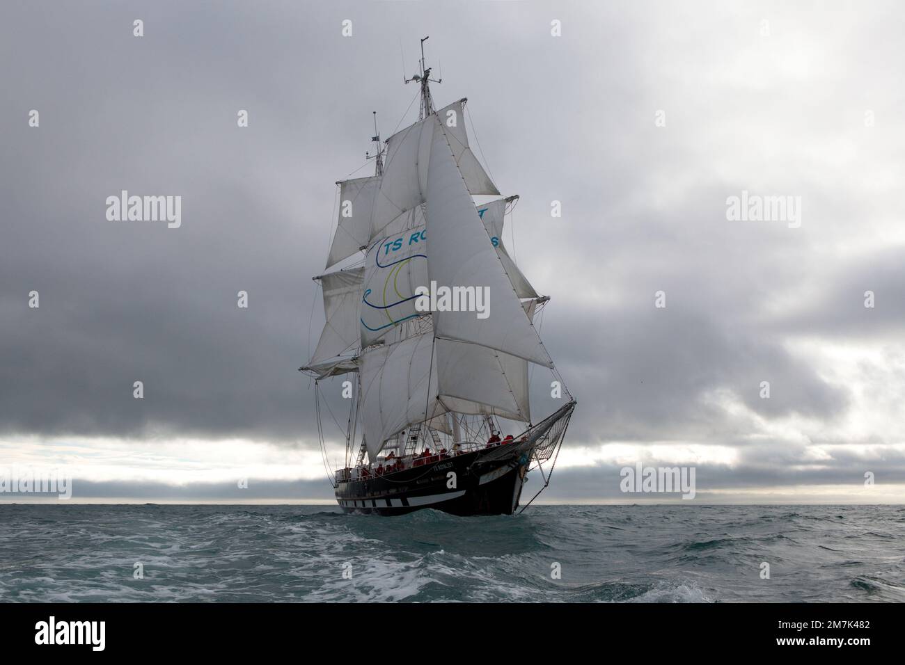 British Sea Cadet brig Royalist, Weymouth bay Stock Photo - Alamy