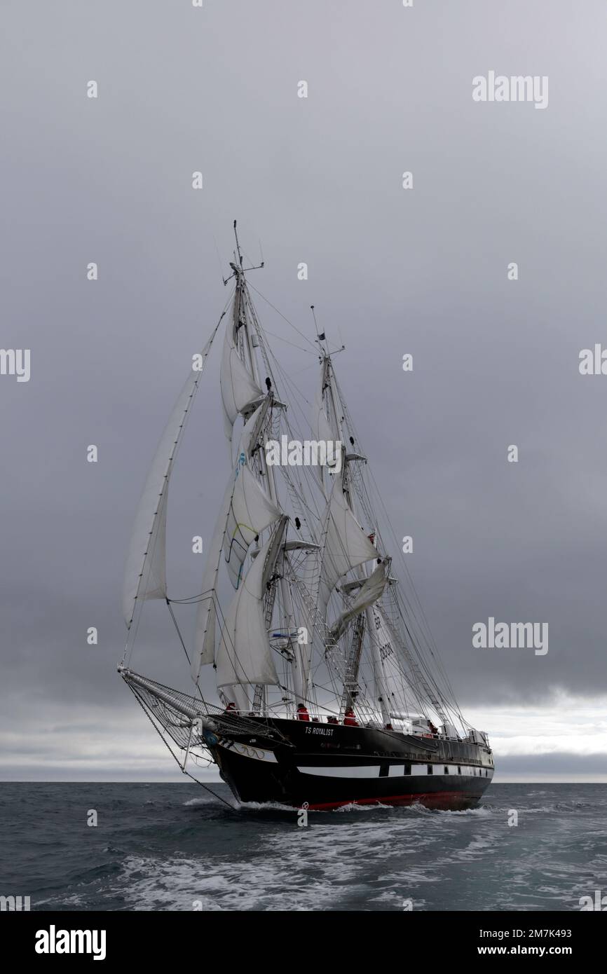 British Sea Cadet brig Royalist, Weymouth bay Stock Photo - Alamy