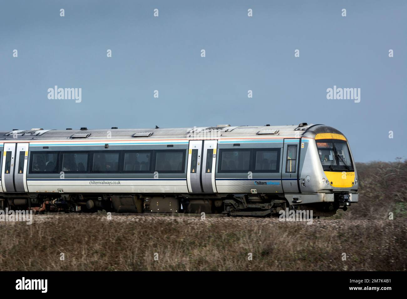 Chiltern Railways class 168 diesel train, Warwickshire, UK Stock Photo ...