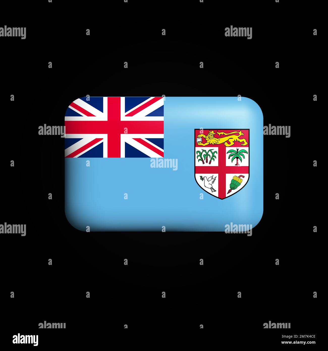 Fiji Flag 3D Icon. National Flag of Fiji. Vector illustration Stock ...