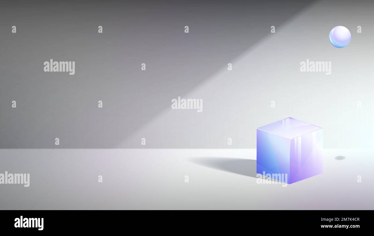 3D cube and sphere abstract design vector Stock Vector Image & Art - Alamy