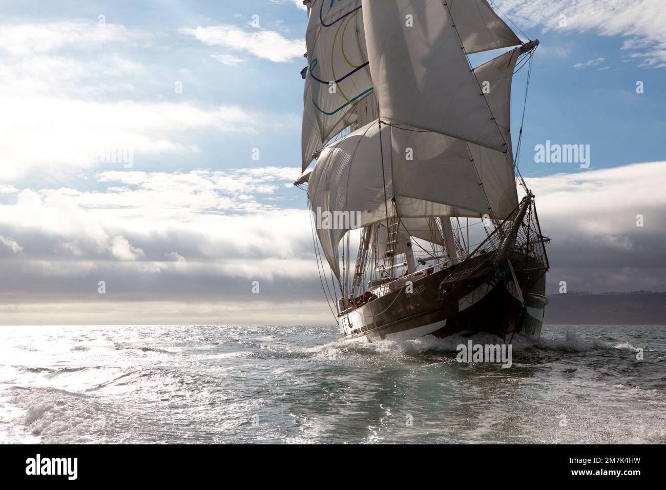 British Sea Cadet brig Royalist, Weymouth bay Stock Photo - Alamy
