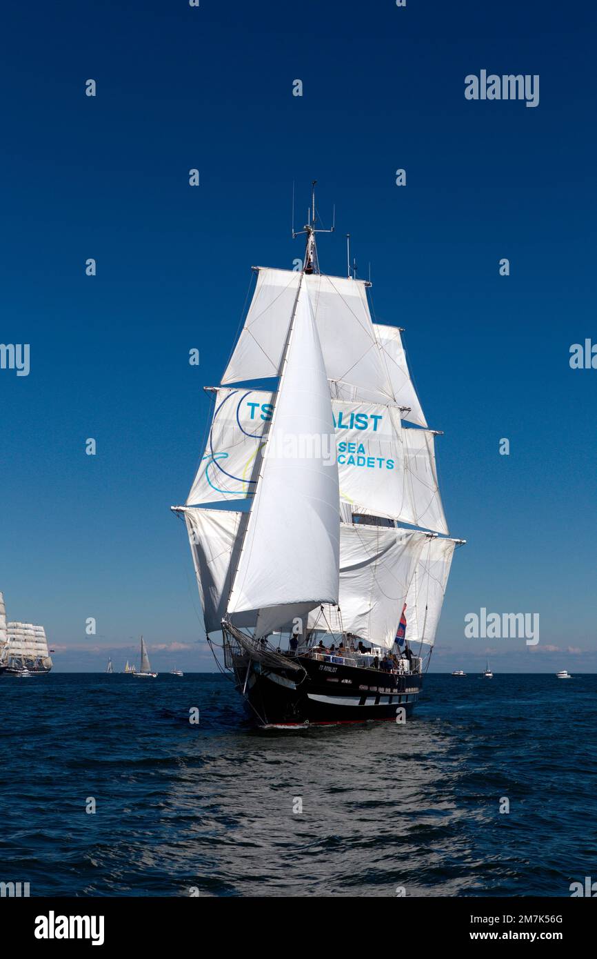 British Sea Cadet brig Royalist, Turku race start, 2017 Stock Photo - Alamy
