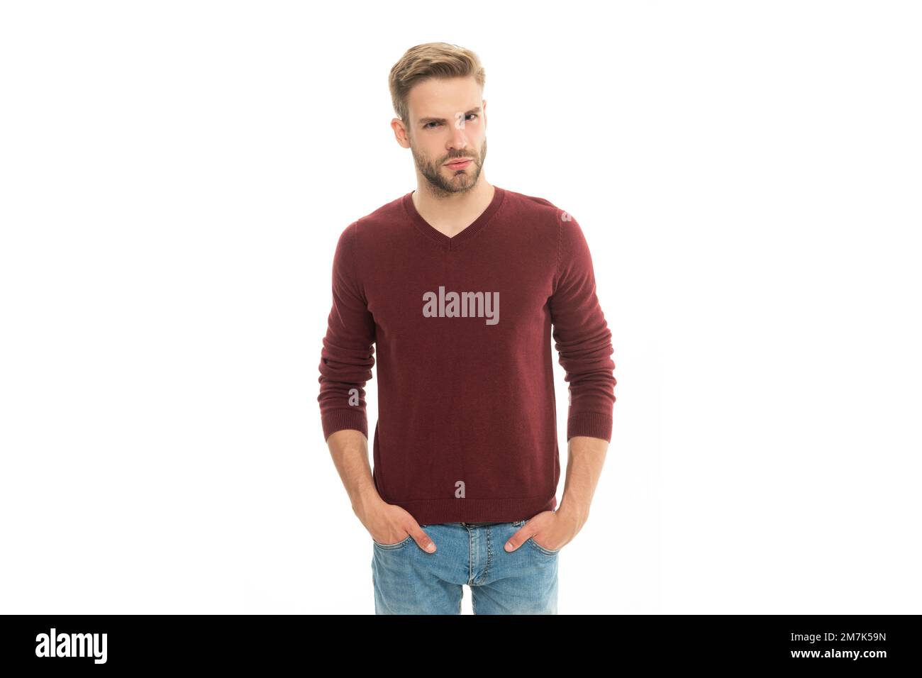 caucasian guy with stubble in studio. guy with stubble on background ...